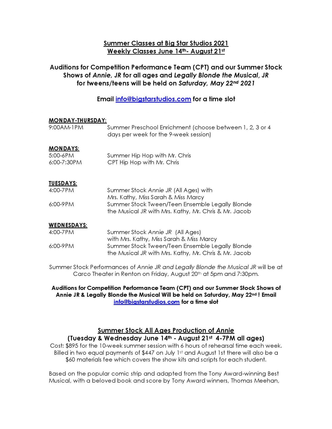 Summer 2021 - Little Stars Preschool